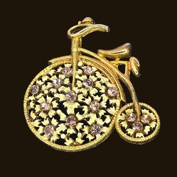 Vintage | Jewelry | Vintage Pennyfarthing Bicycle Pin | Poshmark